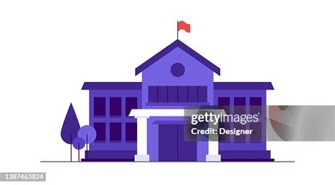 School Building Concept Vector Illustration High Res Vector Graphic