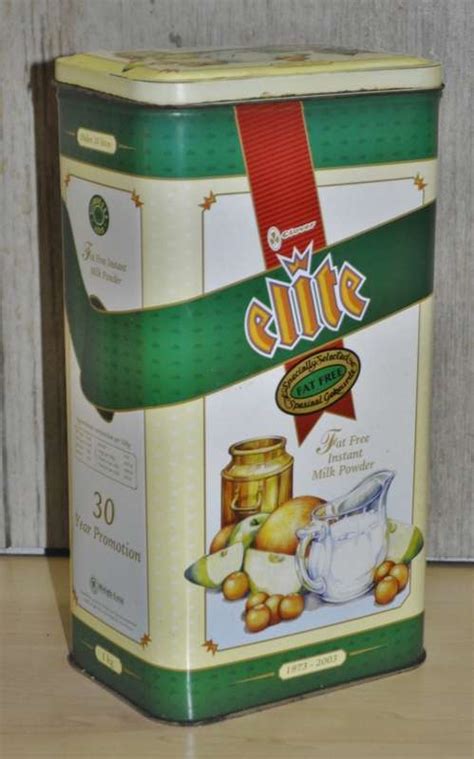 Tin Collectible Vintage Clover Elite Fat Free Instant Milk Powder