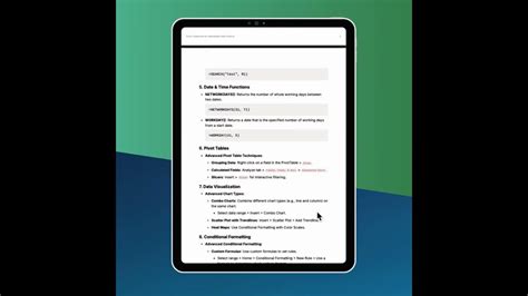 Excel Cheatsheet For Data Science Youtube