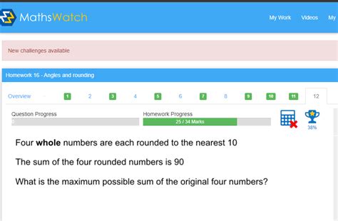 Solved ☆ Mathswatch My Work Videos My New Challenges