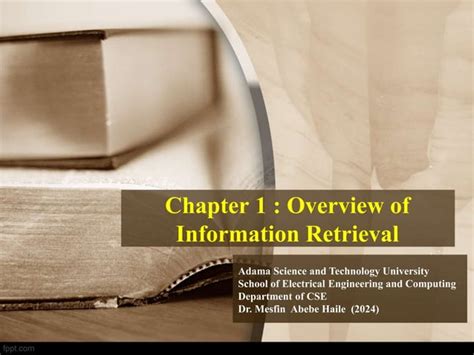 Chapter 1 Overview Of Information Retrieval Ppt
