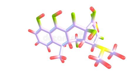 Doxycycline Molecular Structure Isolated On White Stock Illustration Illustration Of Atoms