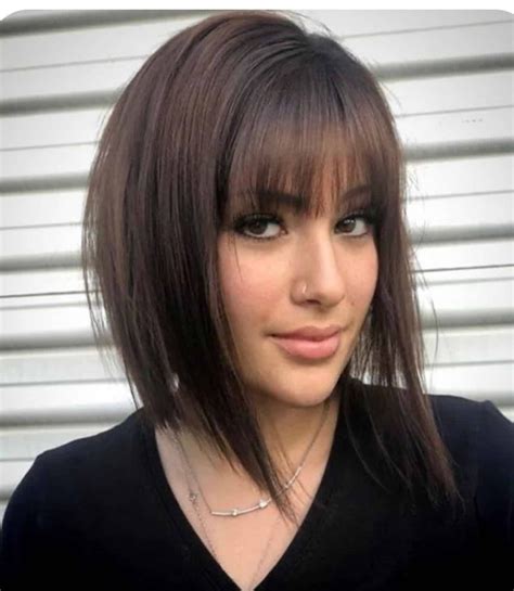 Stacked Bob Haircuts With Bangs