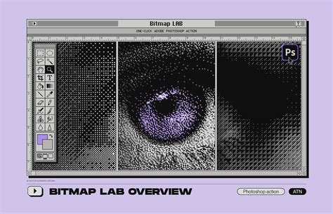 Bitmap Lab One Click Pixel Halftone Action Samolevsky