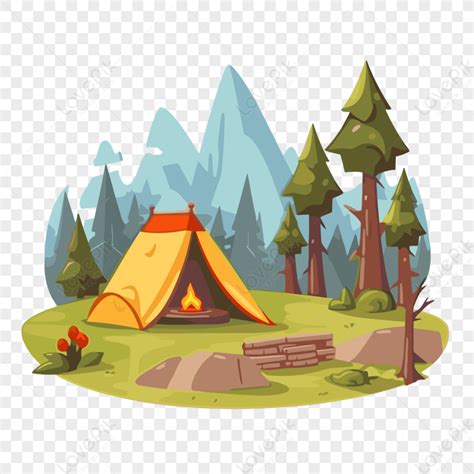 캠핑 사인 벡터 클립 아트 만화 상표 Png 일러스트 무료 다운로드 Lovepik