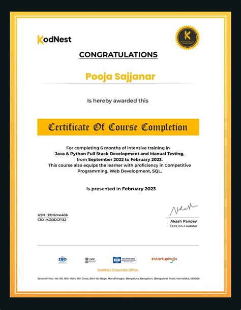 Completed Java And Python Course From Kodnest Pooja Sajjanar Posted On