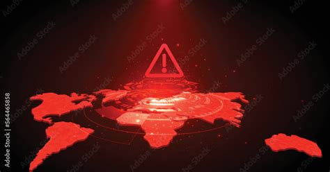Global Security Hacking Concept Design Attention Warning Attacker Alert Sign With Exclamation