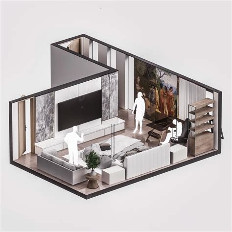 Isometric Interior Visualization R Sketchup