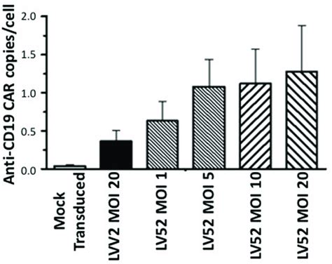 Efficacy Of Transduction Of T Cells With Anti Cd19 Car Pbmcs Were Mock