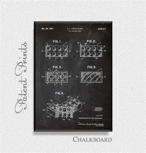 Lego Building Blocks Patent Print Lego Prints Lego Posters Lego