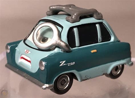 Disney Pixar Cars 2 Professor Z Monocle Diecast Rare Mattel Prof Lemon