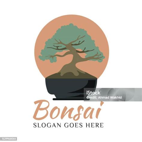 Simbol Bonsai Bonsai Vektor Simbol Desain Vektor Pohon Dalam Gaya