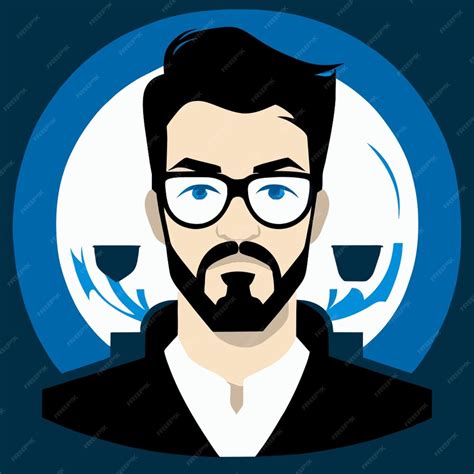 Programmer Wearing A Glasses Vector Illustration Premium Ai Generated