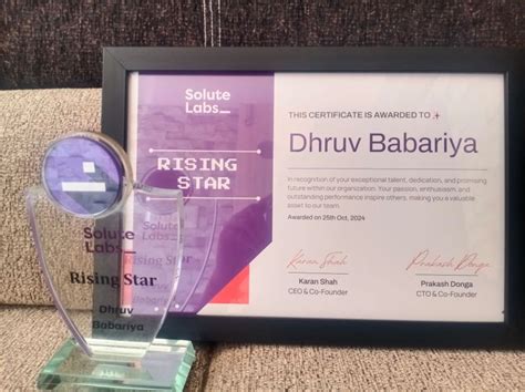 Dhruv Babariya On Linkedin Risingstar Solutelabs Gratitude
