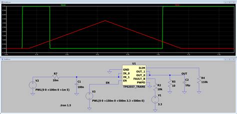Spice Bad Voltage Output Using The Ti Supplied Tps2557 Tina Ti To Pspice Conversion In Ltspice