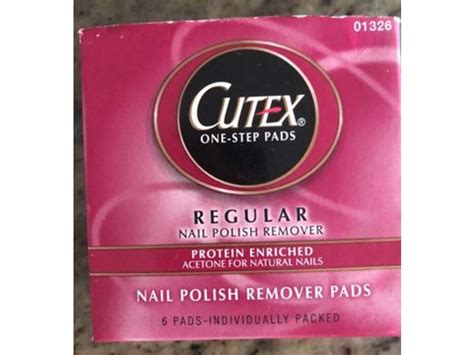 Cutex Nail Polish Remover Pads Regular 6 Count Ingredients And Reviews