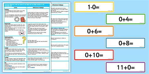 Addition And Subtraction To 20 Lesson Ideas Twinkl