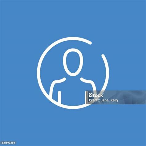 Ikon Akun Vektor Profil Pengguna Desain Garis Tipis Ikon Garis Bulat