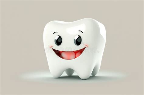 Cute Tooth Cartoon Character Smiling Stock Photo Image Of Cavity