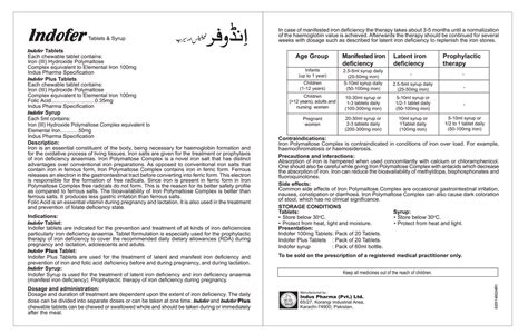 Leaflet Indofer Indus Pharma