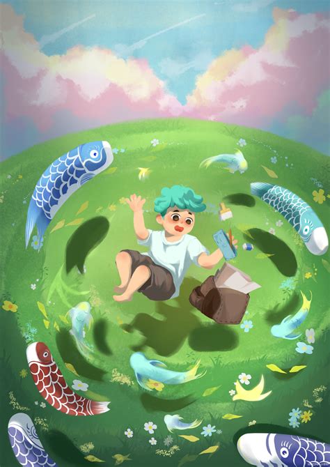 24节气之春分风格插画设计作品 设计人才灵活用工 设计dna