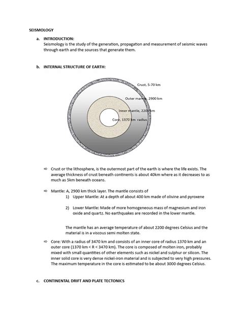 Seismology Notes Engineering 1st Year Pdf Terrestrial Planets Geology