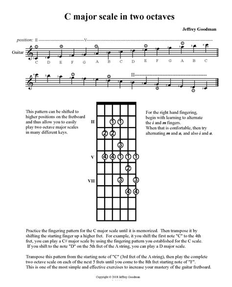 Major Scales 2 And 3 Octave Transposable Patterns — Jeffrey Goodman Music