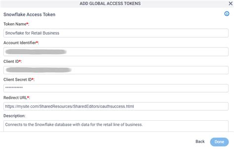 Access Token For Snowflake