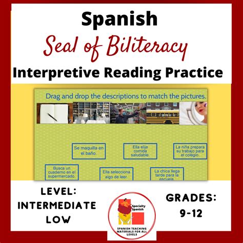 Spanish Seal Of Biliteracy AAPPL Test Interpretive Reading Practice