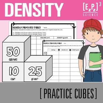 Calculating Density Activity Science Formula Practice Cubes By EzPz Science