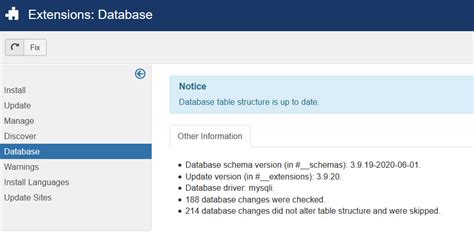 Using Database Fix After An Update In Joomla X Ostraining