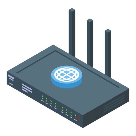 wifi router vpn icon isometric vector network server 16159232 vector