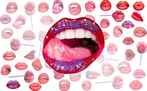 Labios Y Boca Fondo De Labio Rojo Labios Femeninos Foto De Archivo