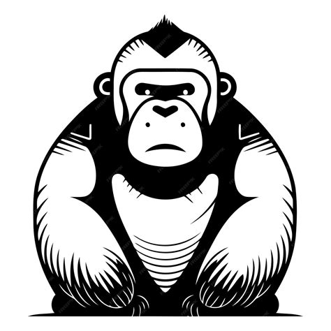 Premium Vector Gorilla Vector Illustration Isolated On White Background