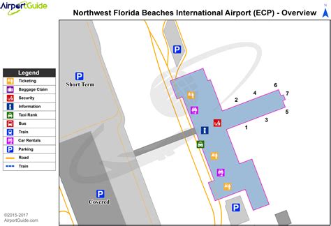 Panama City Northwest Florida Beaches International Ecp Airport Terminal Map