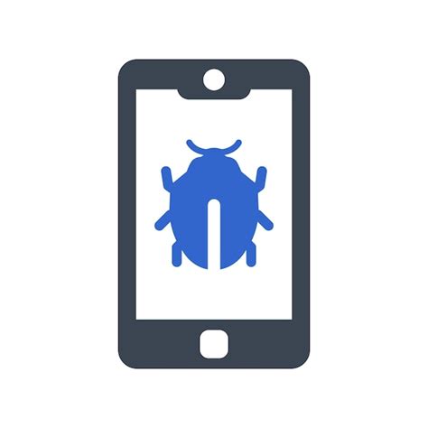 Premium Vector Mobile Bug Icon