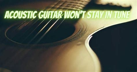 Acoustic Guitar Wont Stay In Tune All For Turntables