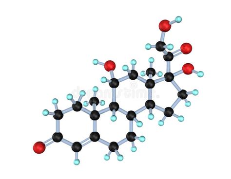 Estructura Molecular De La Cortisona Stock De Ilustración Ilustración