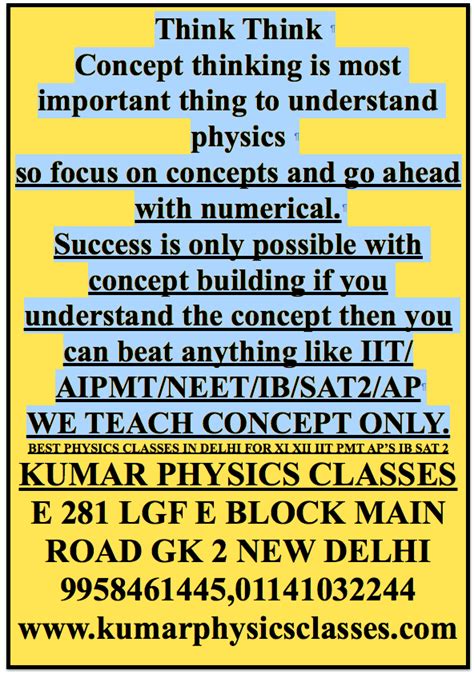 V Kumar Physics Classes E 281 Basement E Block Main Road Gk 2 New