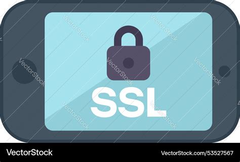 Smartphone Showing Ssl Certificate Secure Vector Image