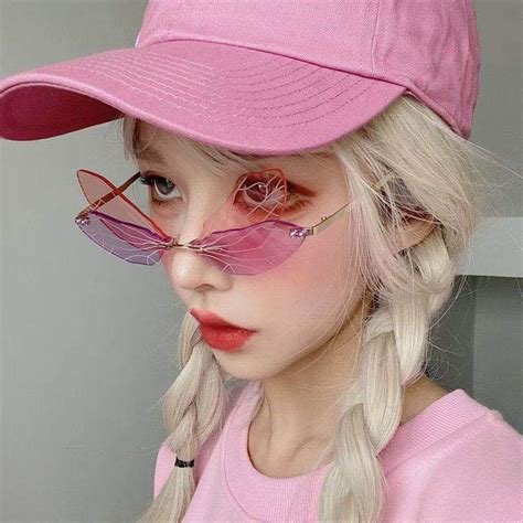 패션 무테 선글라스 여성 빈티지 잠자리 스팀 펑크 선글라스 남성 프레임리스 그라디언트 클리어 렌즈 안경 음영 Oculos