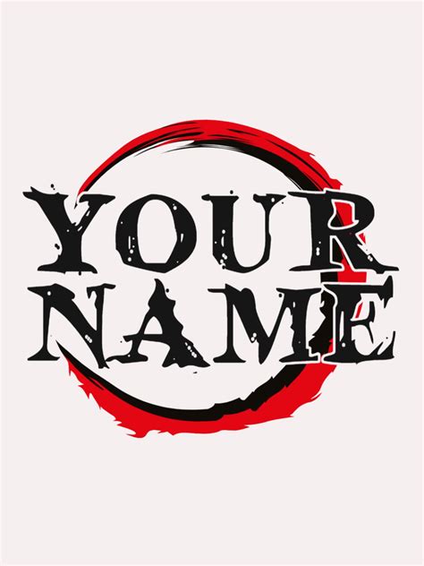 Custom Demon Slayer Style Logo Design Add Your Name Or Text In High