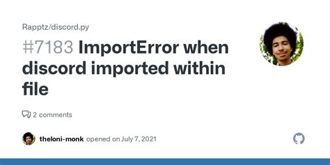 Importerror When Discord Imported Within File Issue Rapptz