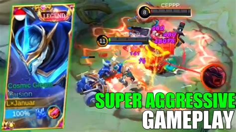 SUPER AGGRESSIVE GUSION X COSMIC GLEAM Mobile Legends YouTube