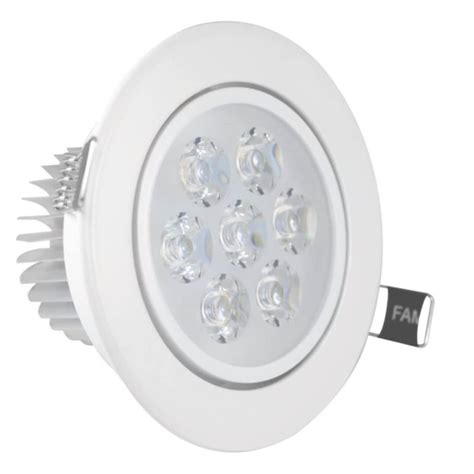 Kit 20 peças Spot Led Dicroica Cob Embutir Teto 7w Direcionável Branco