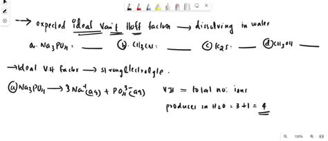Solved 4 The Experimental Van T Hoff Factor I For A 0 10 M Cocl2