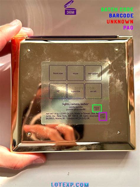 Tarte Batch Code Cosmetic Calculator Batch Code Checker