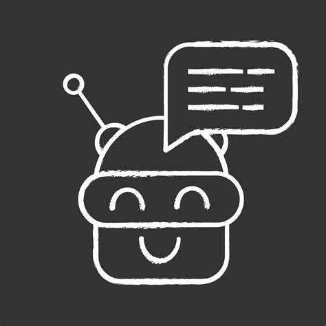 Chatbot Message Chalk Icon Talkbot Modern Robot Android Laughing Chat Bot Virtual Assistant