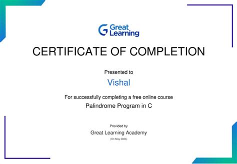 vishal rao on linkedin programming c palindrome