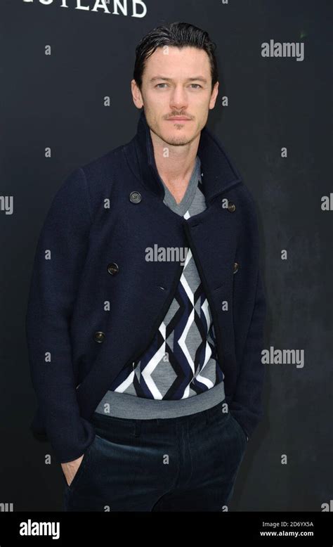 Luke Evans Attending The Pringle Fashion Show Held At The Dairy Venue